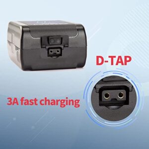 CASSORY BV-77M V Mount Battery with D-tap Mini Bocket,77Wh V Lock Camera Batteries for Camcorder