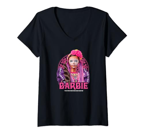 Barbie - Dia De Muertos V-Neck T-Shirt