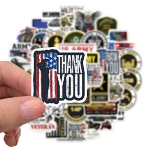 50 PCS U.S. Army Stickers, United States Army Pride Stickers,Military Stickers for Water Bottles, Laptops, Suitcases,Skateboards,Cars,Perfect Gifts for Veteran, Military Fans,Adults,Teens and Kids