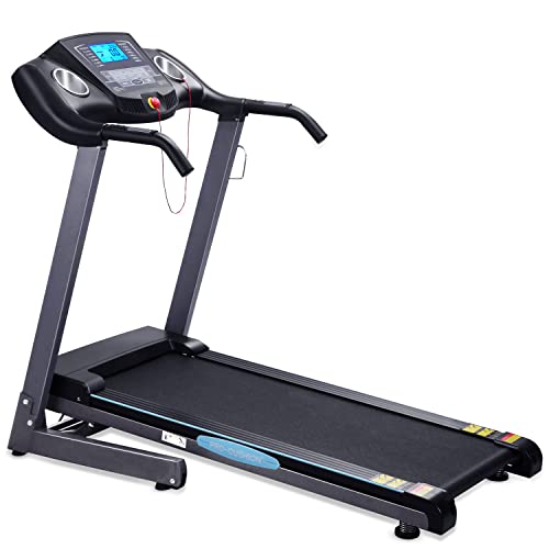 Automatic Incline Treadmill 12-Levels Treadmills Foladable Electric Motorized Running Machine Exercise Equipment 2.5HP Treadmill Running Walking Machine Work for Home Fitness Workout Use Blue