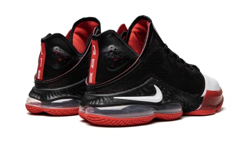 Nike mens Lebron 19 Low Basketball Shoes, Black/University Red/White, 9.5