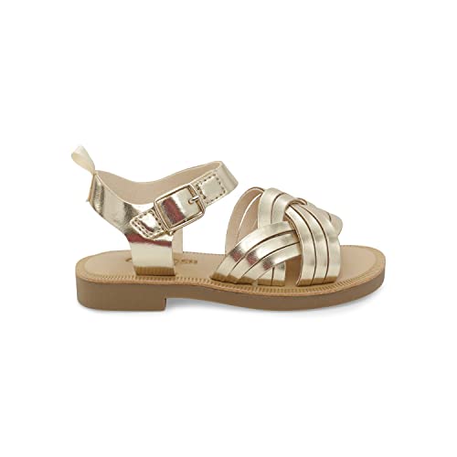 OshKosh B'Gosh Girls Dolores Sandal, Gold, 6 Toddler