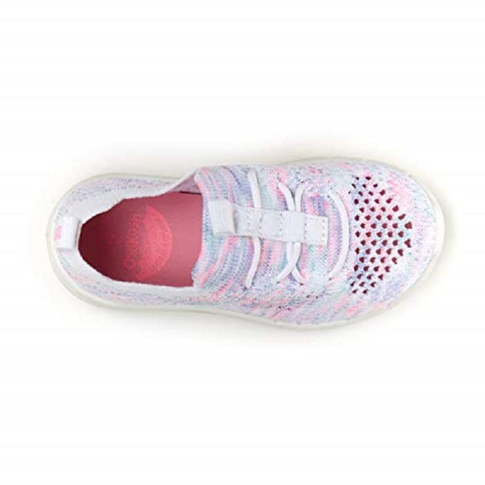 OshKosh B'Gosh Unisex-Child Tahoe Athletic Sneaker, White/Multi, 8 Toddler