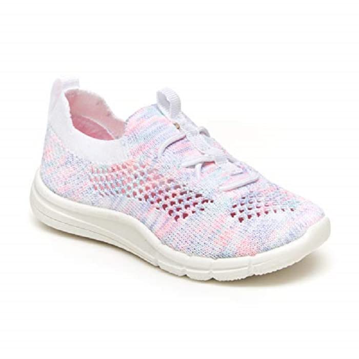 OshKosh B'Gosh Unisex-Child Tahoe Athletic Sneaker, White/Multi, 8 Toddler