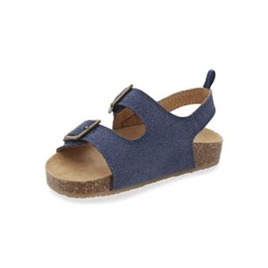 oshkosh b'gosh boy's bruno sandal, navy, 12 little kid