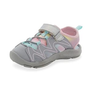 oshkosh b'gosh girls martin sandal, iridecent, 7 toddler