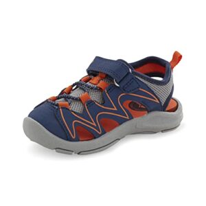 oshkosh b'gosh boy's martin sandal, grey/multi, 9 toddler