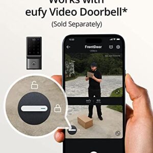 eufy Security Smart Lock C210, 5-in-1 Keyless Entry Door Lock, Built-in WiFi Deadbolt, Smart Door Lock, No Bridge Required, Easy Installation, Touchscreen Keypad, App Remote Control, BHMA Cert