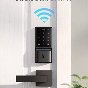 eufy Security Smart Lock C210, 5-in-1 Keyless Entry Door Lock, Built-in WiFi Deadbolt, Smart Door Lock, No Bridge Required, Easy Installation, Touchscreen Keypad, App Remote Control, BHMA Cert