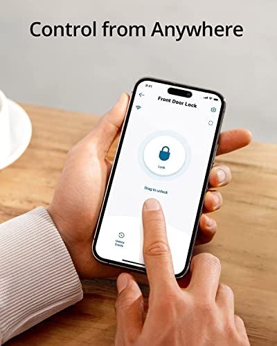 eufy Security Smart Lock C210, 5-in-1 Keyless Entry Door Lock, Built-in WiFi Deadbolt, Smart Door Lock, No Bridge Required, Easy Installation, Touchscreen Keypad, App Remote Control, BHMA Cert