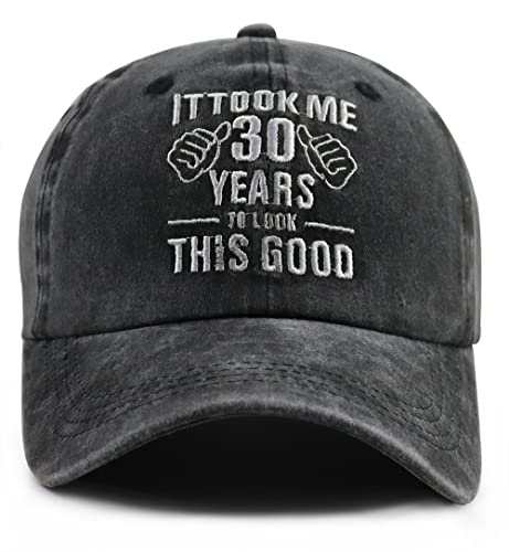 30th Birthday Decorations for Women Men, Funny 1993 Dirty 30th Birthday Gifts for Him, 30 Years To Look This Good Hats, Adjustable Cotton Embroidered Baseball Cap for Dad Mom Husband Wife Friends