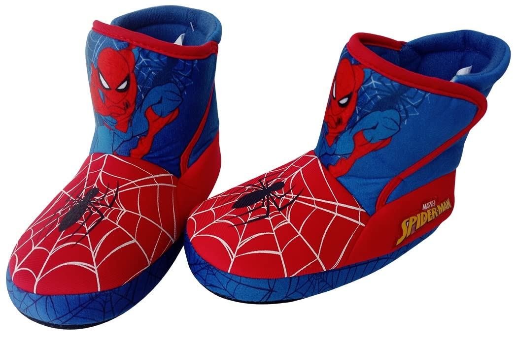 Marvel Boy's Spider-Man Slipper Booties (Red/Blue, Numeric 11)