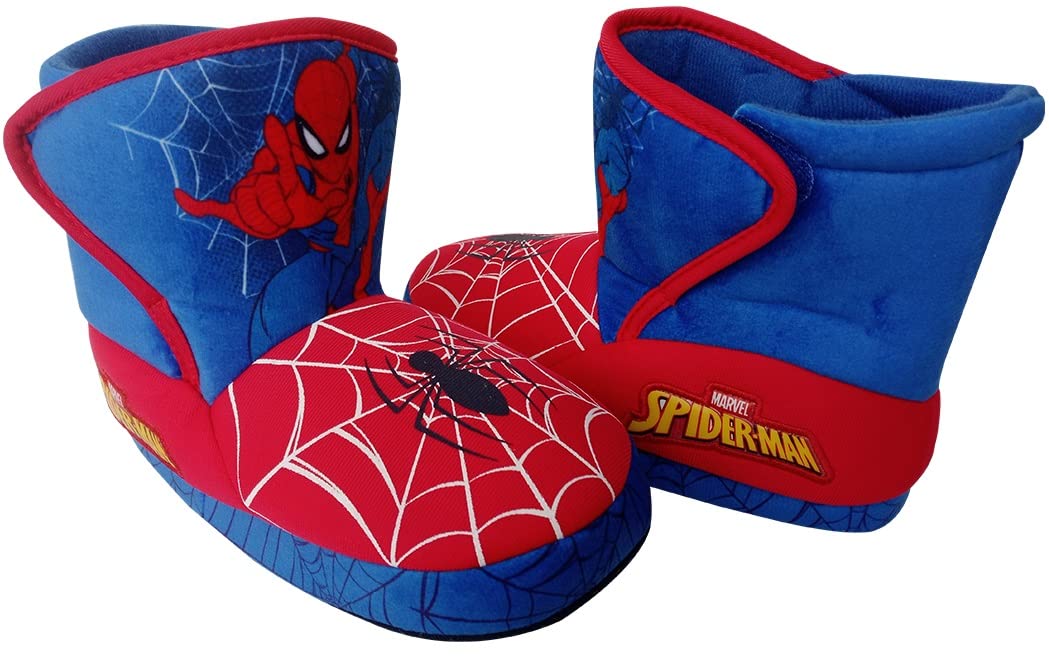 Marvel Boy's Spider-Man Slipper Booties (Red/Blue, Numeric 11)