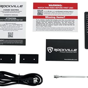 Rockville Home Matrix 4 Zone 8 Channel 600w Multi Room/Source Receiver/Amplifier