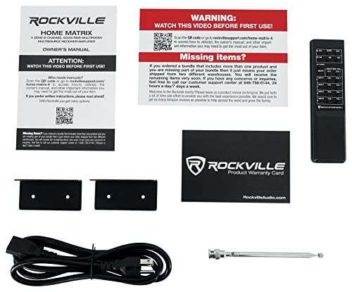 Rockville Home Matrix 4 Zone 8 Channel 600w Multi Room/Source Receiver/Amplifier