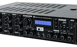 Rockville Home Matrix 4 Zone 8 Channel 600w Multi Room/Source Receiver/Amplifier