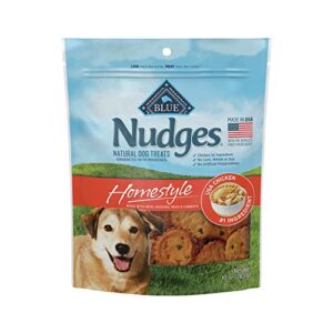 blue buffalo nudges homestyle natural dog treats, chicken, 10oz bag