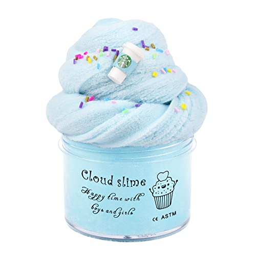 BeiyeiDei Sky Blue Cloud Slime, Soft and Non-Sticky Fluffy Slime Toy, Girls and Boys Stress Relief Creative DIY Toy, for Kids Education, Christmas Toys, Gift Birthday(7oz 200ml)