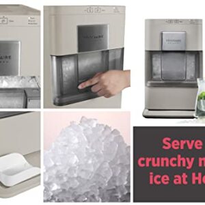 FRIGIDAIRE Gallery EFIC255 Countertop Crunchy Chewable Nugget Ice Maker, 44lbs per Day, Auto Self Cleaning, 2.0 Gen, Cream