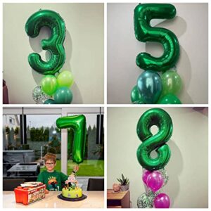 Number 30 Dark Green Balloons 40 Inch Giant Green 30 Numer Foil Helium Balloons for 30th Green Birthday Party Supplies 30th Anniversary Events Decorations