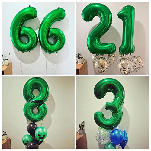 Number 30 Dark Green Balloons 40 Inch Giant Green 30 Numer Foil Helium Balloons for 30th Green Birthday Party Supplies 30th Anniversary Events Decorations