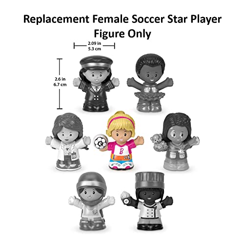 Replacement Part for Fisher-Price Little People Playset - Replacement Female Soccer Star Player Figure ~ Inspired by Barbie You Can Be Anything