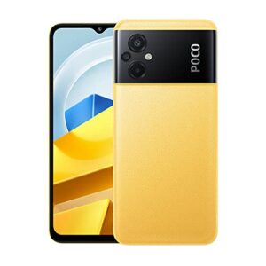 xiaomi poco m5 4g lte gsm (128gb + 6gb) 50mp triple camera 6.58" octa core (only tmobile mint tello usa market) global unlocked + (w/fast 51w car charger) (yellow (global version))