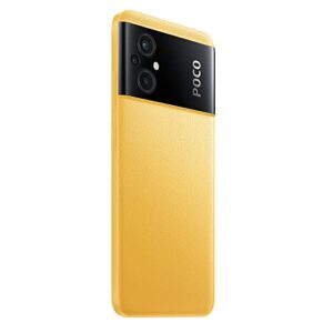 Xiaomi Poco M5 4G LTE GSM (128GB + 6GB) 50MP Triple Camera 6.58" Octa Core (Only Tmobile Mint Tello USA Market) Global Unlocked + (w/Fast 51w Car Charger) (Yellow (Global Version))