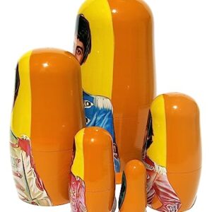 KaleaBoutique Collectible Beatles Nesting Doll Memorabilia Stacking Matryoshka Doll in Doll 5.75 Inches Tall