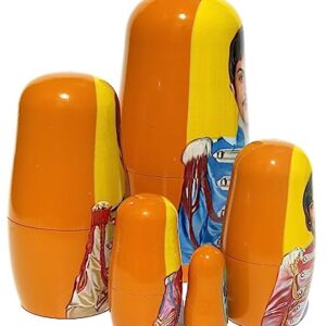 KaleaBoutique Collectible Beatles Nesting Doll Memorabilia Stacking Matryoshka Doll in Doll 5.75 Inches Tall