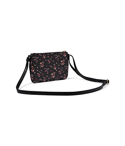 Juicy Couture Pretty Bow Crossbody Ditzy Rose Black Multi One Size