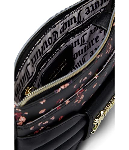 Juicy Couture Pretty Bow Crossbody Ditzy Rose Black Multi One Size