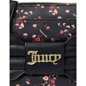 Juicy Couture Pretty Bow Crossbody Ditzy Rose Black Multi One Size