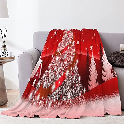 Christmas Blanket Super Soft Throw Blanket, Light Weight Plush Christmas Tree Blankets Living Room Sofa Beding for Kids Adults for All Season 50"X60", Throw Blanket Warm Fuzzy Plush Blanket