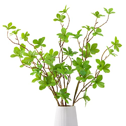 Heleze Artificial Greenery Stems Faux Branches with Leaves for Vase Fake Plants for Home Decor Indoor 26.3 Inch 3 PCS