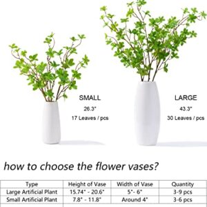 Heleze Artificial Greenery Stems Faux Branches with Leaves for Vase Fake Plants for Home Decor Indoor 26.3 Inch 3 PCS