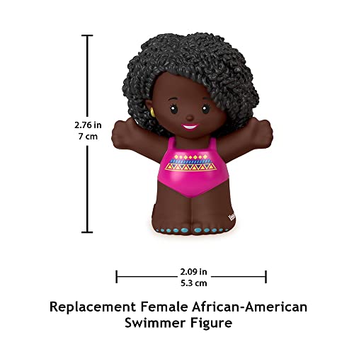 Replacement Part for Fisher-Price Little People Playset - Replacement Female African-American Swimmer Figure ~ Inspired by Barbie You Can Be Anything