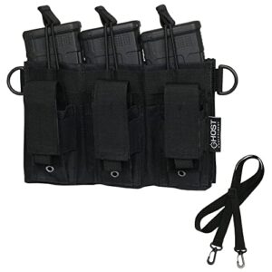 ghost concealment triple mag pouch open-top rifle mag pouches and pistol magazine pouches molle backpack airsoft military gear - magazine holster for ammo