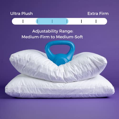 GoodPillow Classic - Luxury Bed Pillows Standard/Queen Size Set of 2 - Adjustable Down Alternative & Cooling for Sleeping Back, Stomach or Side Sleepers