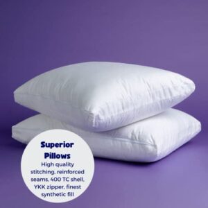 GoodPillow Classic - Luxury Bed Pillows Standard/Queen Size Set of 2 - Adjustable Down Alternative & Cooling for Sleeping Back, Stomach or Side Sleepers