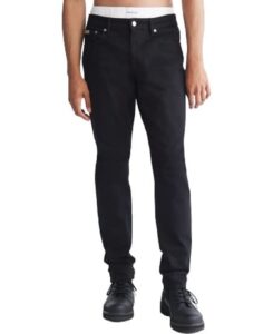 calvin klein men's slim fit jeans, forever black, 32w x 34l