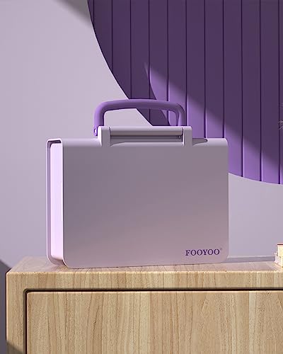 FOOYOO Bento Box Adult Lunch Box, Bento Box for Kids, 3 Compartment 1050ML Leak-Proof Bento Lunch Box for Kids, BPA-Free, Freezer, Dishwasher and Microwavable Safe (Purple)