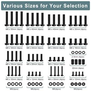 Universal TV Mount Screws Kit for Samsung TCL Hisense LG Vizio Onn Sony Toshiba Insignia Westinghouse TV Mounting Hardware Kit wr Remote Holder, Includes M4 M5 M6 M8 Screws, for All TVs Up to 80"