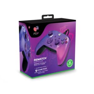 PDP Gaming REMATCH Advanced Wired Controller for Xbox Series X|S/Xbox One/PC, Customizable, App Supported - Purple Fade