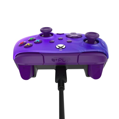 PDP Gaming REMATCH Advanced Wired Controller for Xbox Series X|S/Xbox One/PC, Customizable, App Supported - Purple Fade