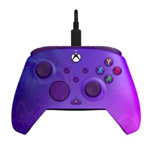 PDP Gaming REMATCH Advanced Wired Controller for Xbox Series X|S/Xbox One/PC, Customizable, App Supported - Purple Fade