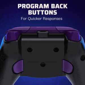 PDP Gaming REMATCH Advanced Wired Controller for Xbox Series X|S/Xbox One/PC, Customizable, App Supported - Purple Fade