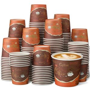 funtery 200 pieces disposable espresso coffee cups 3 oz disposable coffee cups small paper cups 3 oz cups for coffee tea cocoa juice mini disposable paper cups for cafes offices and home