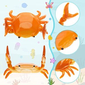 Jecery 10 Pieces Crab Pen Holder Japanese Crabs Stand Creative Cute Storage Rack for Single Pencil Office Desk Display Decorations Stationery Gift, red, blue, green, purple, orange