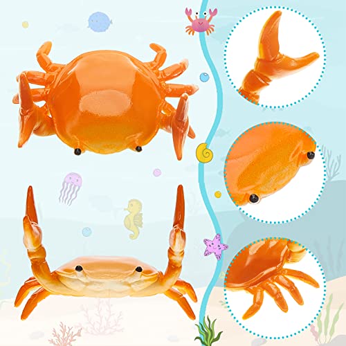 Jecery 10 Pieces Crab Pen Holder Japanese Crabs Stand Creative Cute Storage Rack for Single Pencil Office Desk Display Decorations Stationery Gift, red, blue, green, purple, orange